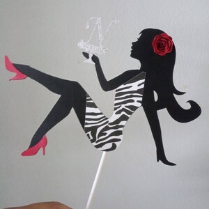 Sitting Girl Cake Topper, Sitting Woman Cake Topper, Diva Cake Topper ...