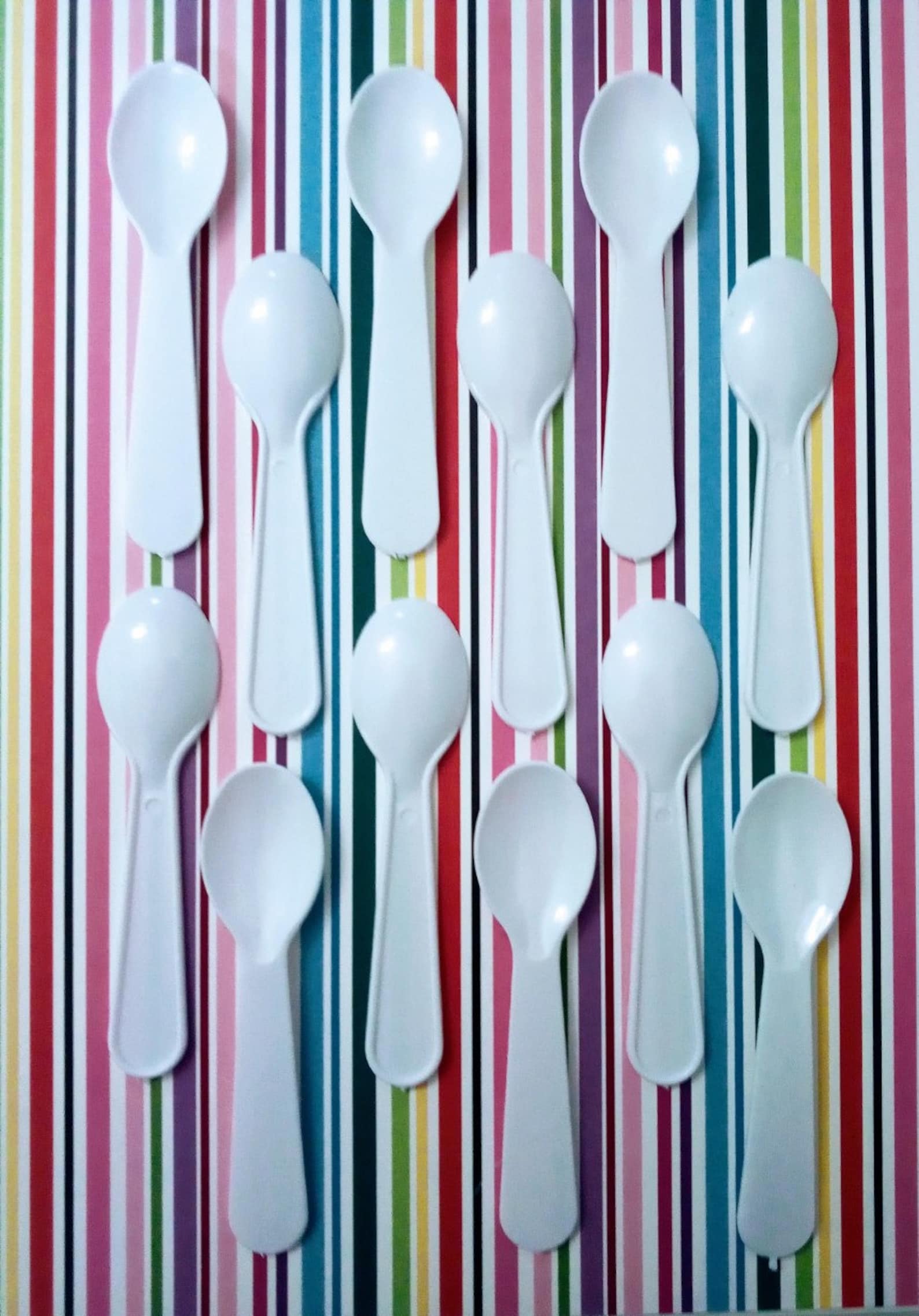 Mini Spoons, Plastic Spoons, Tasting Spoons, Ice Cream Spoons, Dessert ...