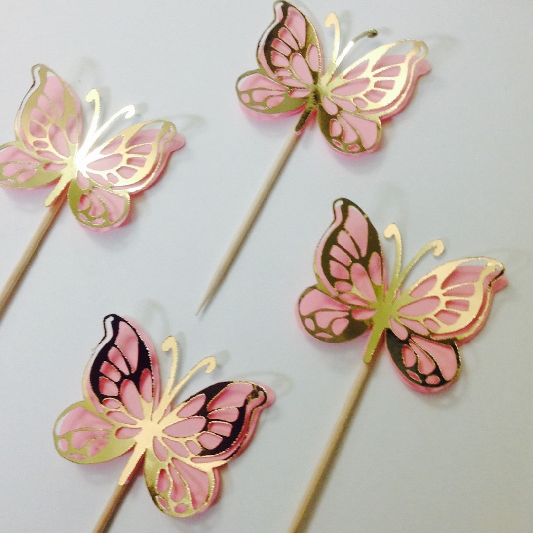 3D Butterfly Cupcake Toppers/butterflies Cupcake Toppers/12pcs 3D ...