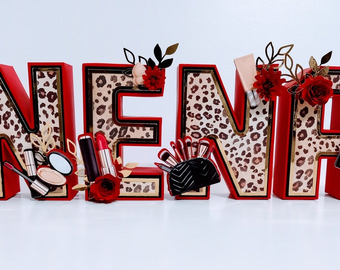 Makeup Personalized 3D Letters, Fashion & Beauty 3D Letters, Cosmetic ...