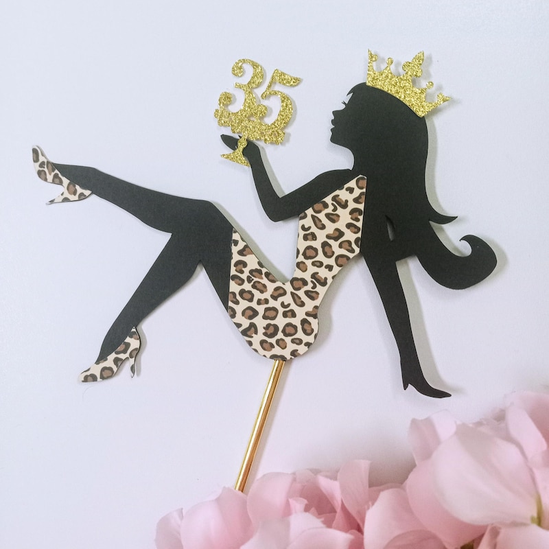 Girl Silhouette Cake Topper - Etsy
