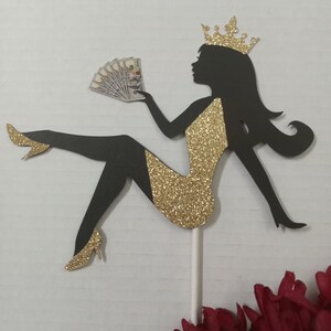 Sitting Lady Cake Topper Sitting Lady Holding Dollar Bills - Etsy