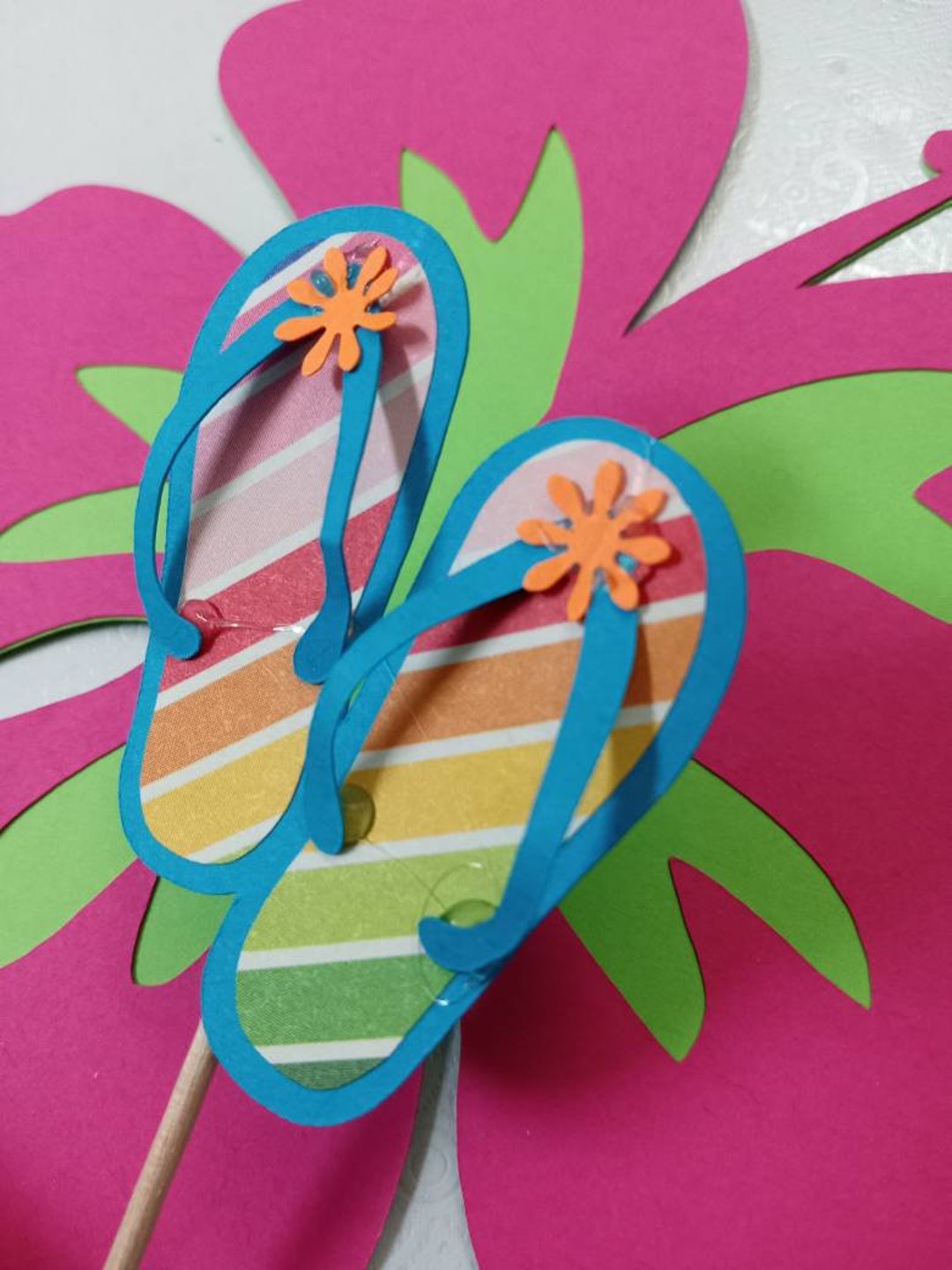 Flip Flops Cupcake Toppers/summer Party Cupcake Toppers/beach Party ...