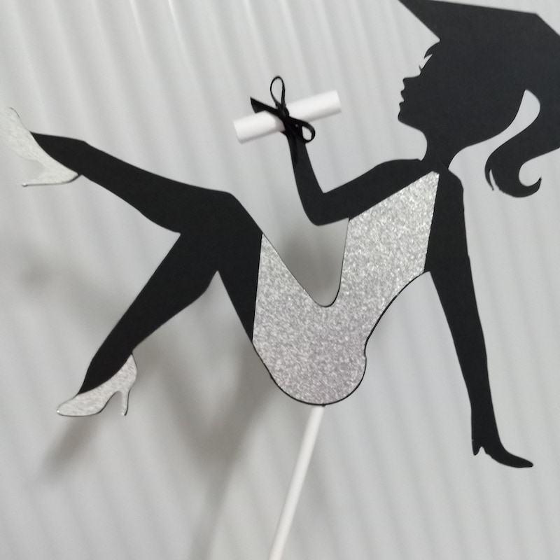 Sitting Girl Silhouette Cake Topper - Etsy