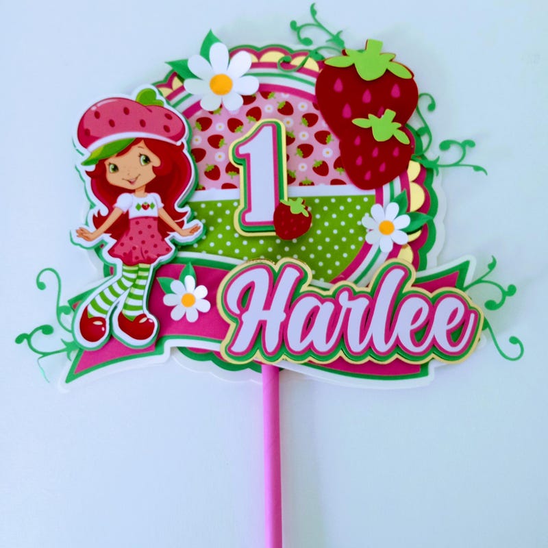 Strawberry Shortcake Cake Topper - Etsy