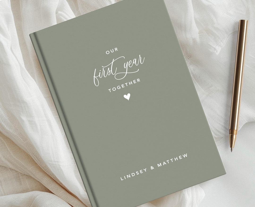 Our First Year Together Journal - Custom Couples Memory Book, Paper ...