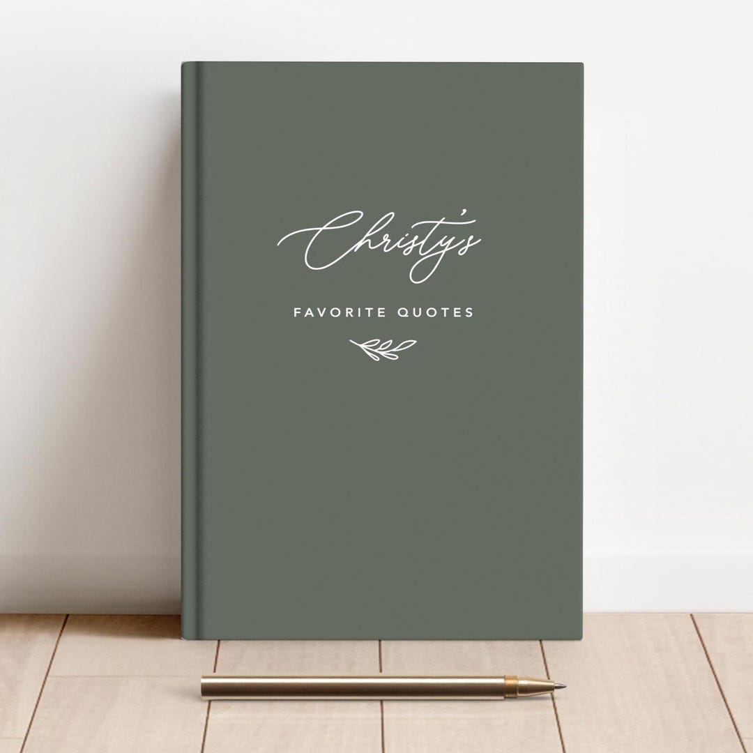 Custom Quotes Journal - Quotes Gift, Quotes Journal, Personalized Quote ...