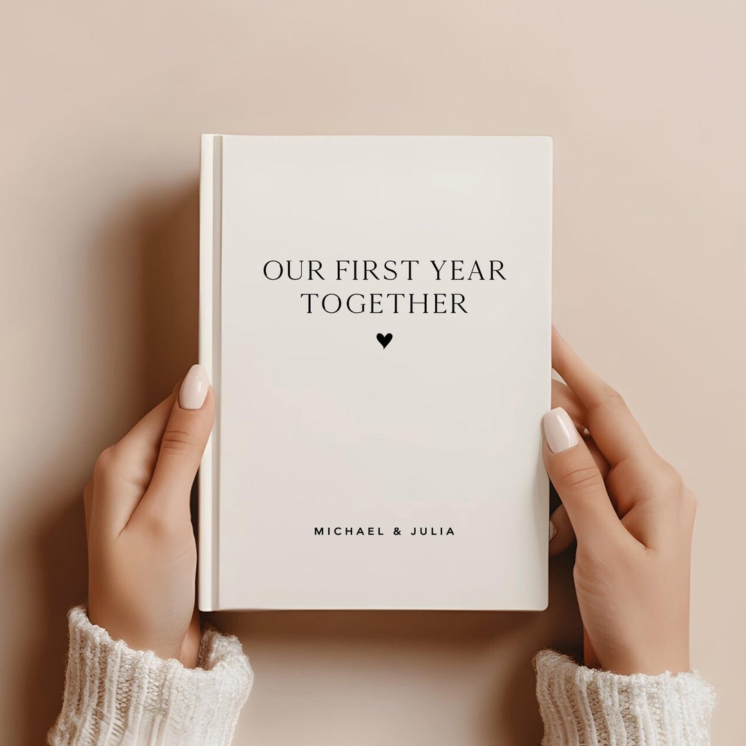Our First Year Together Journal - Custom Couples Memory Book, Paper ...