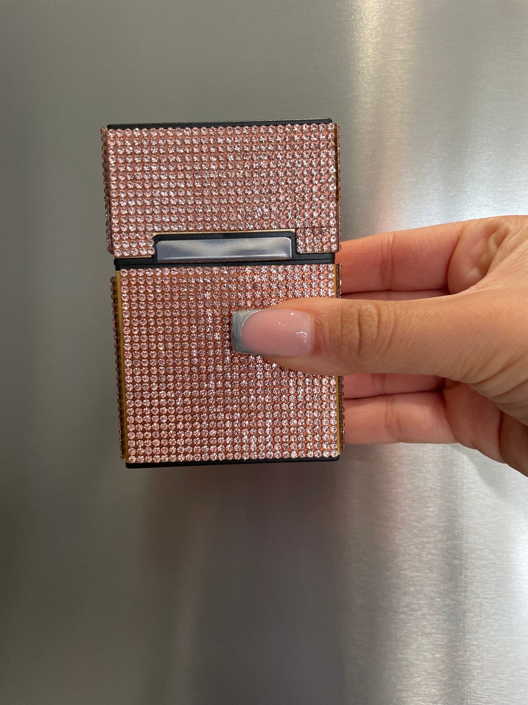 Peach Sparkle Cigarette Cases / Box | Fag Boxes | Cigarette Tins ...