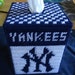 Yankees Plastic Canvas Tissue Box Cover - Etsy