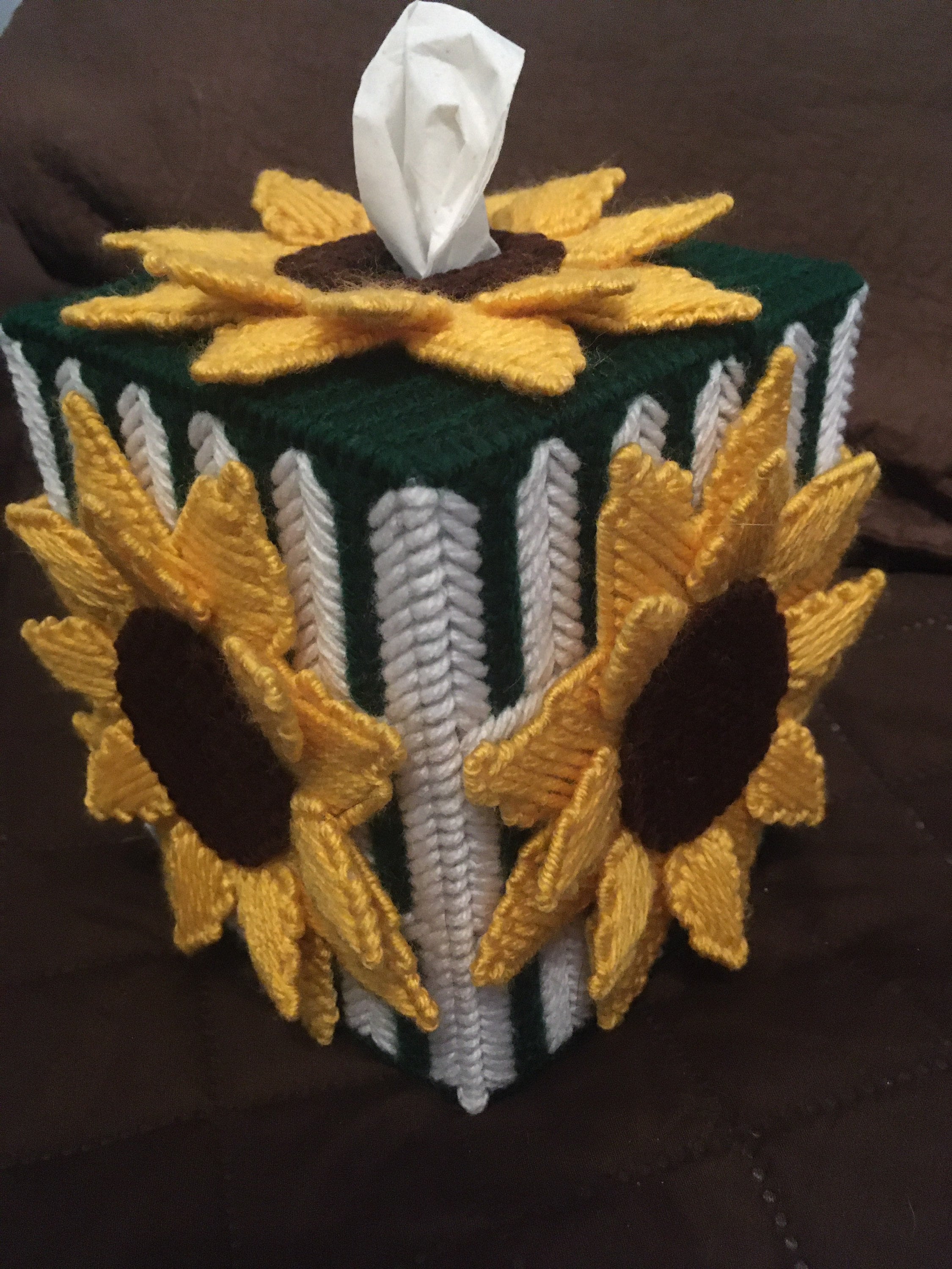 Sunflower Tissue Box Cover - Etsy