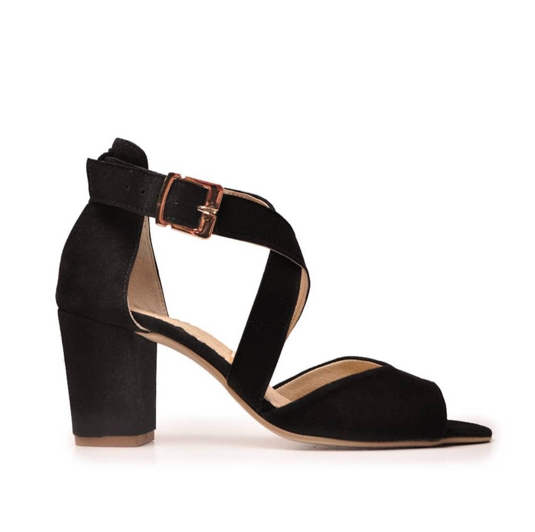 High Heel Sandals, Suede Shoes for Women, Strappy Sandals, Block Heel ...