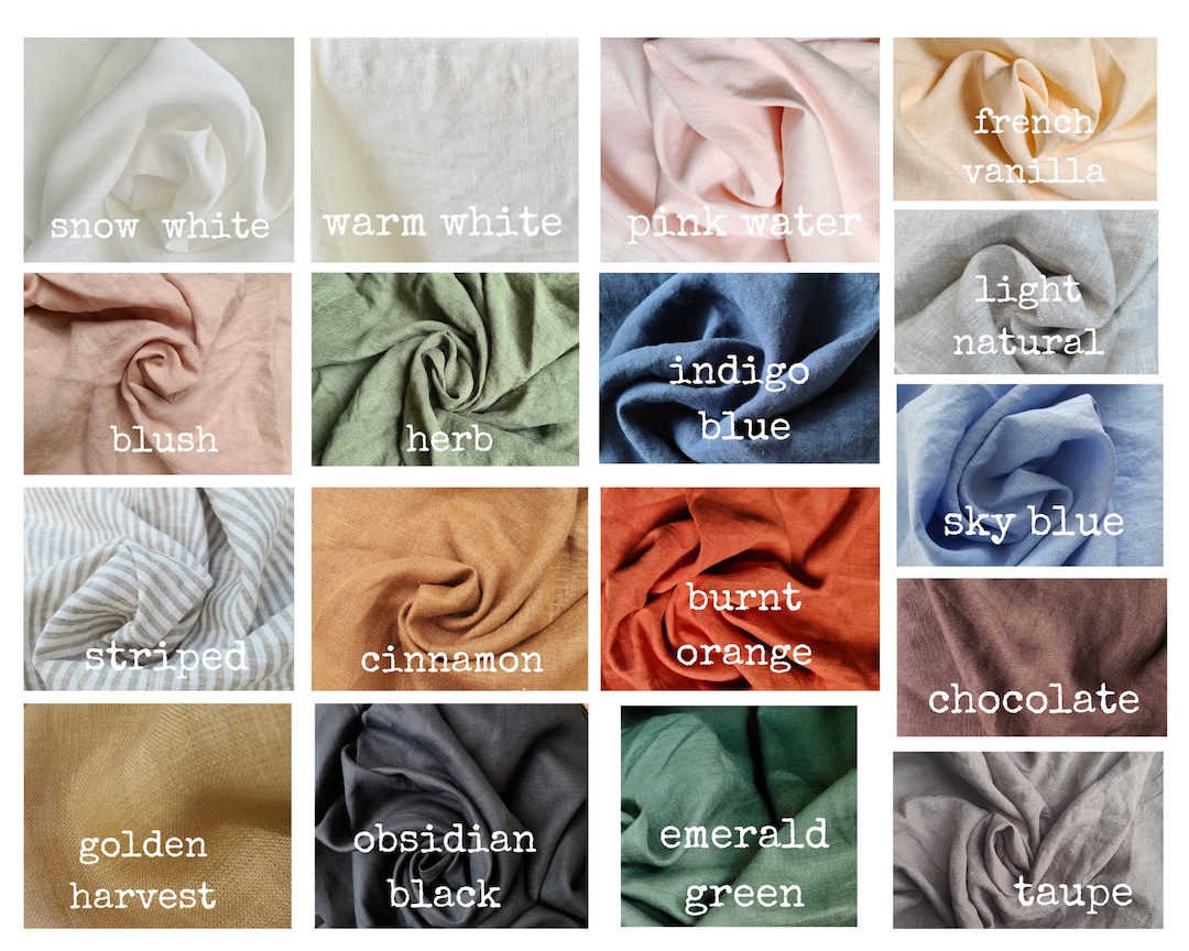 Pure Linen Fabric Swatches, European Linen Fabric Sample Set - Etsy