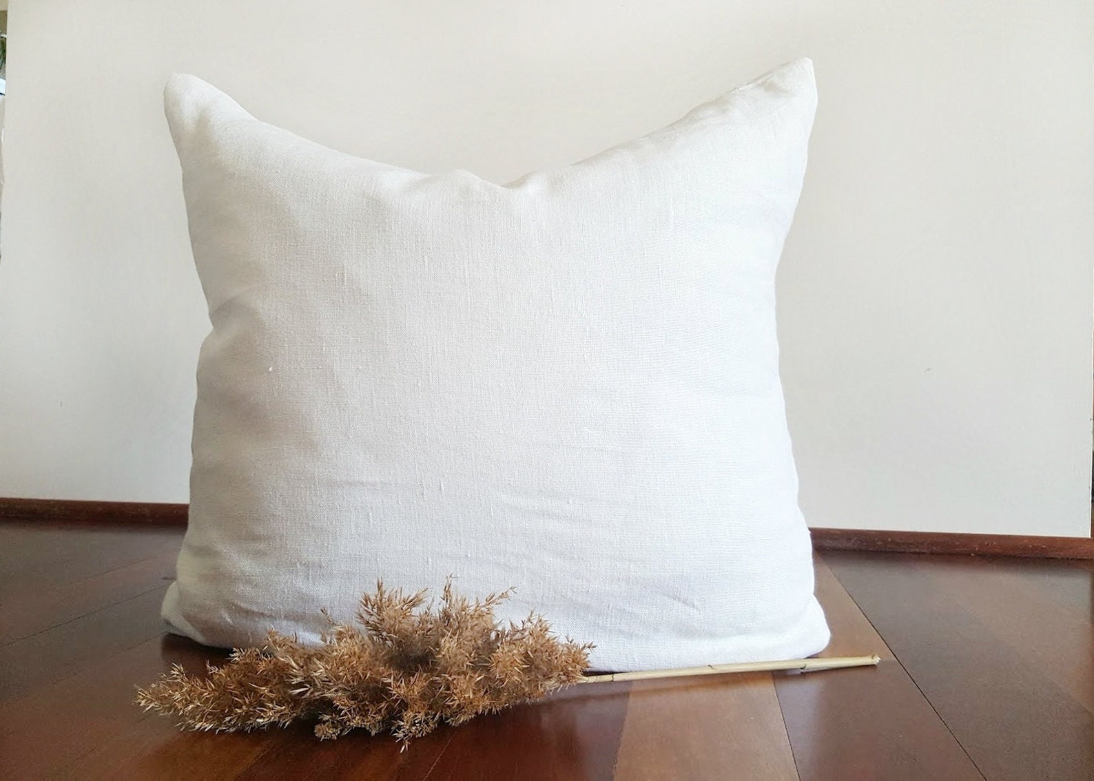 Linen Euro Pillow Cover 26x26, Washed Linen Pillow Sham, Envelope ...