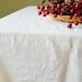 Large Square Linen Tablecloth White Linen Tablecloth With | Etsy