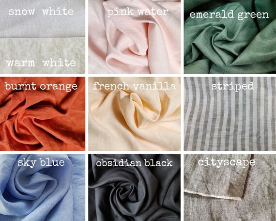 Pure Linen Fabric Swatches European Linen Fabric Sample Set - Etsy
