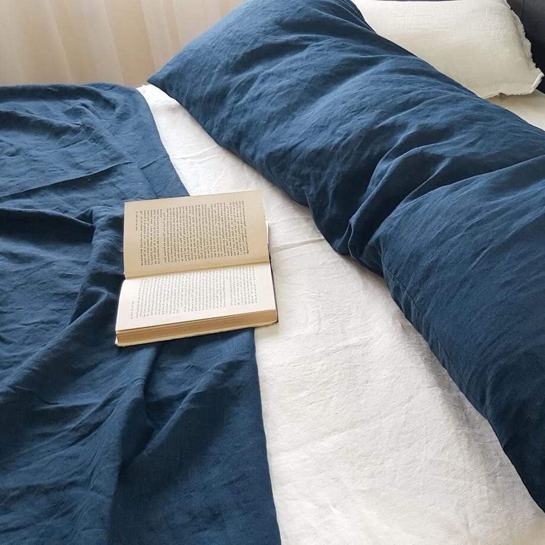 Body Pillow Cover Crafted From European Linen, Washed Linen Lumbar ...