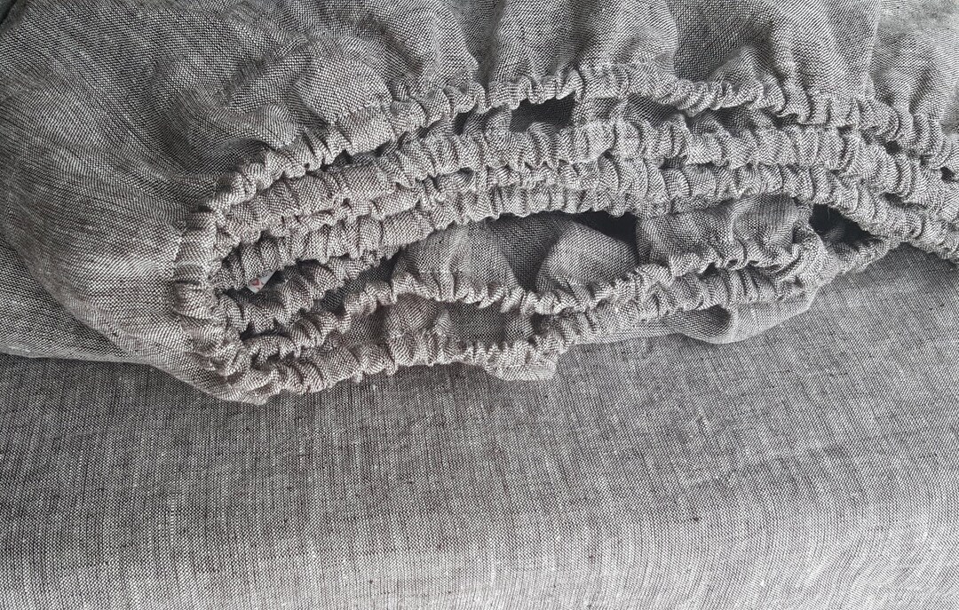 Linen Fitted Bed Sheet, Custom Pure Linen Bedding - Etsy