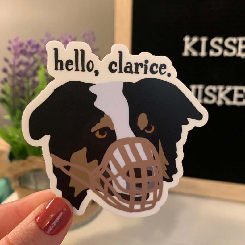 Hello Clarice Muzzled Dog Veterinary Technician Sticker - Etsy