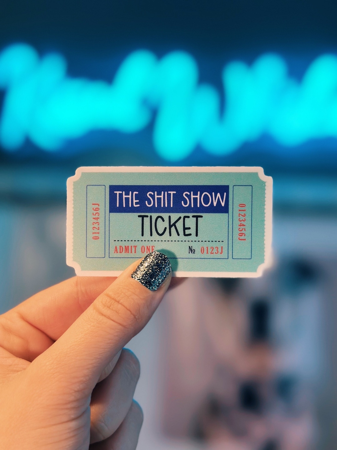 Shit Show Ticket Admit One Funny Veterinary Sticker Packs Sarcastic ...