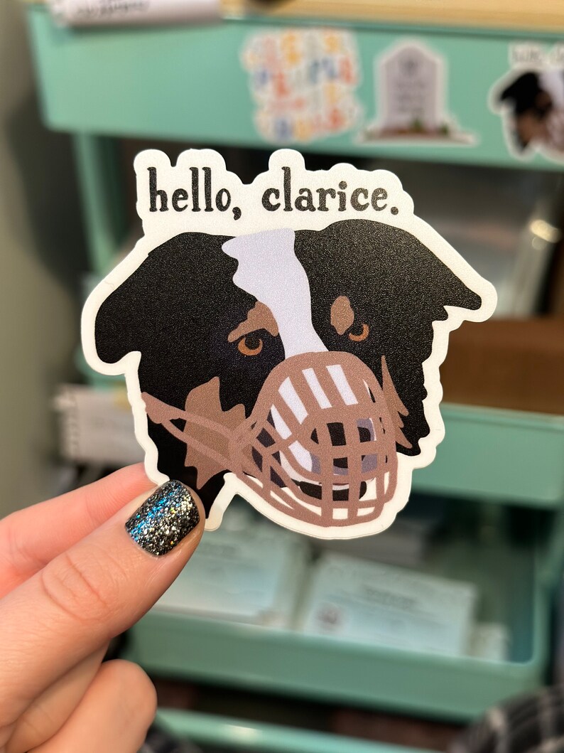 Hello Clarice Muzzled Dog Veterinary Technician Sticker - Etsy