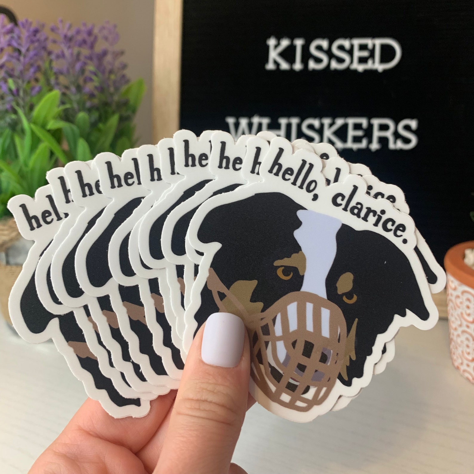 Hello Clarice Muzzled Dog Veterinary Technician Sticker - Etsy