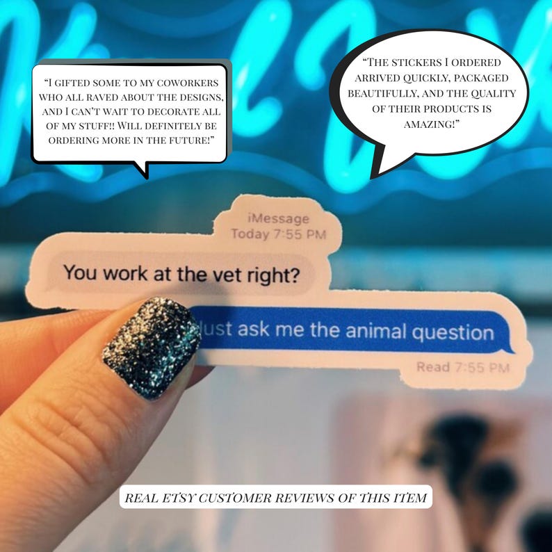 Vet Tech Sticker - Funny Animal Question Waterproof Vinyl Decal | Vet ...