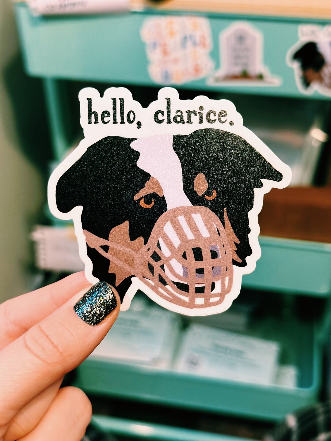 Hello Clarice Muzzled Dog Veterinary Technician Sticker - Etsy