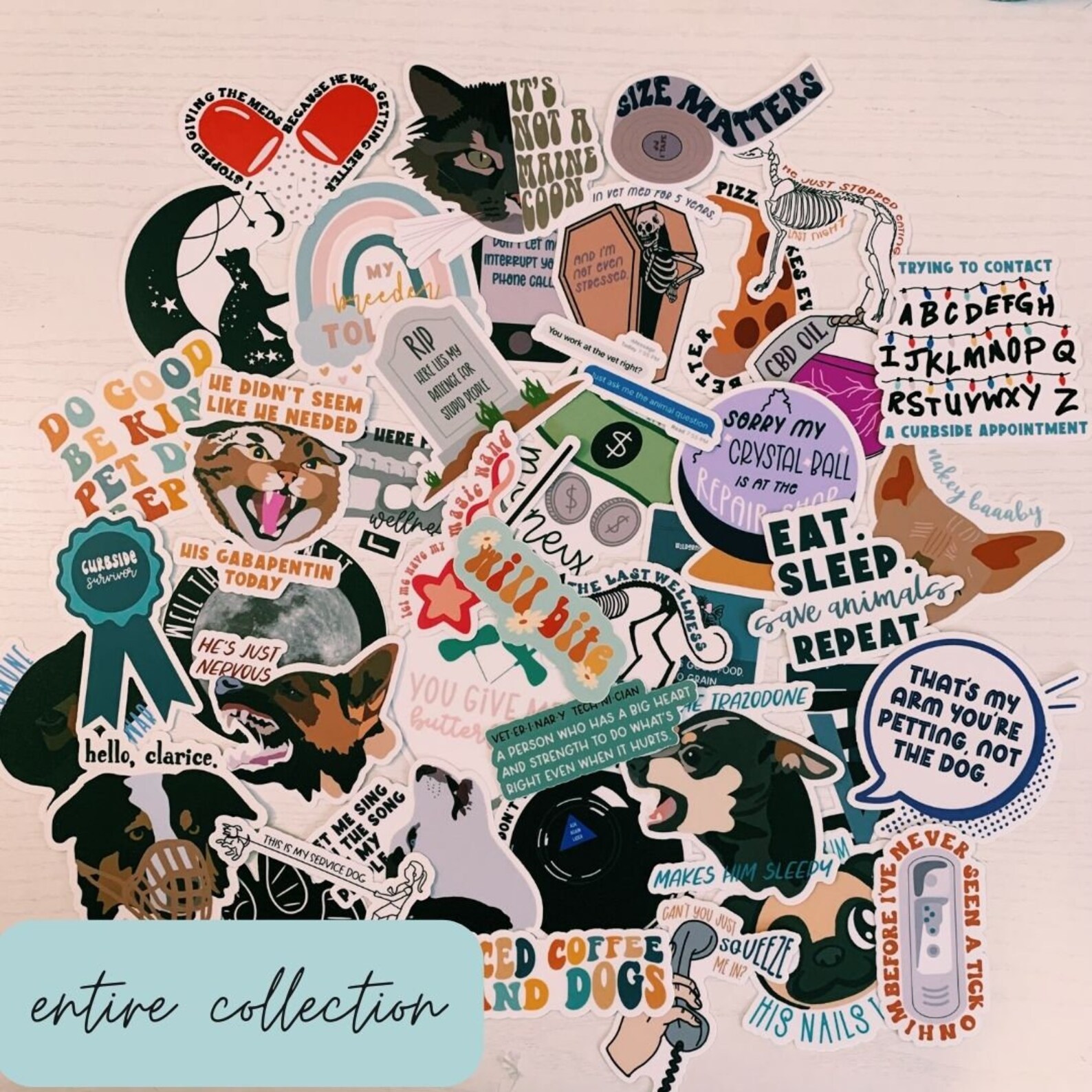 Hello Clarice Muzzled Dog Veterinary Technician Sticker - Etsy