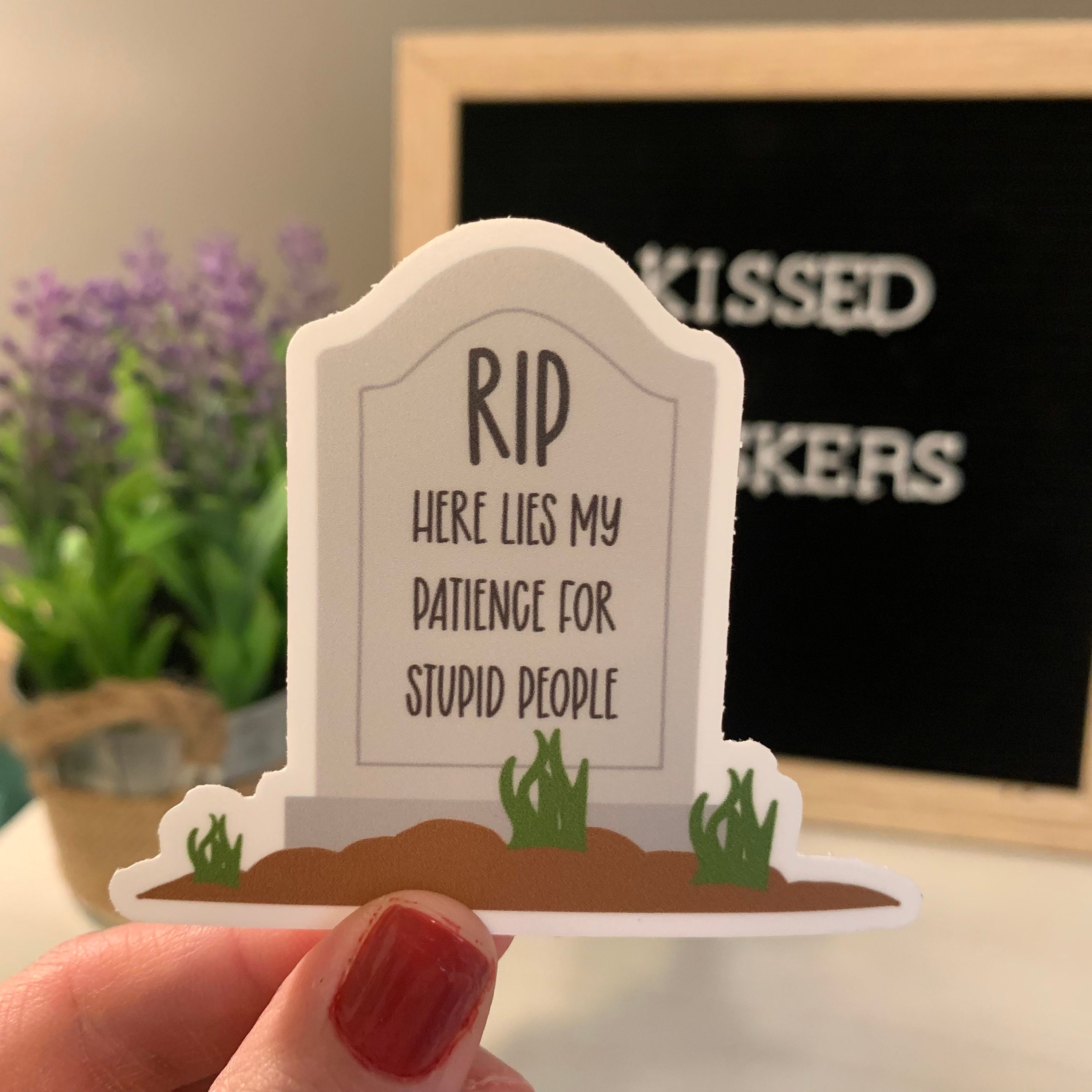 RIP Here Lies My Patience Veterinary Technician Sticker - Etsy