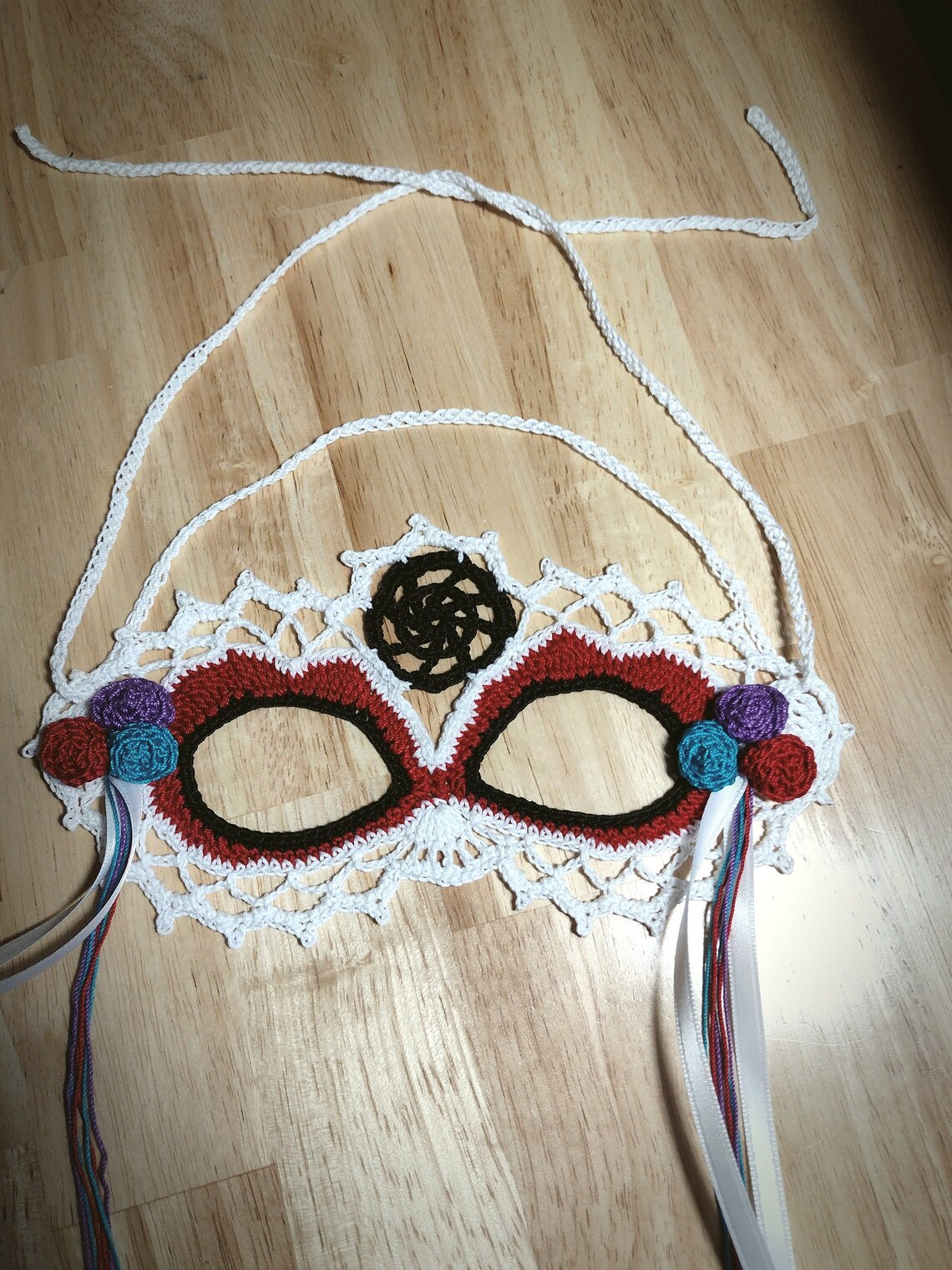 Day of the Dead Crochet Mask Pattern - Etsy