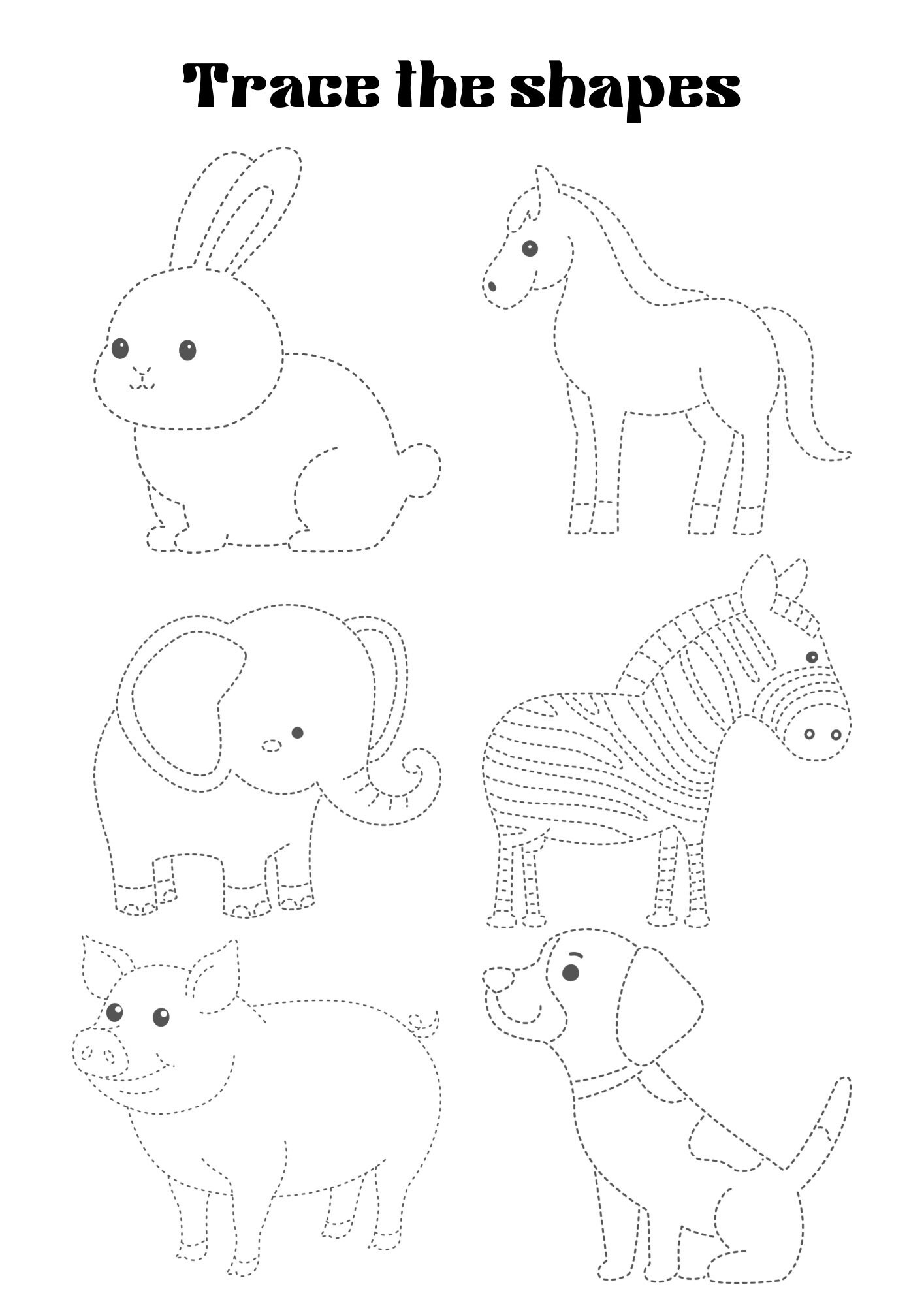 Worksheet for Kids tracing Workbook - Etsy