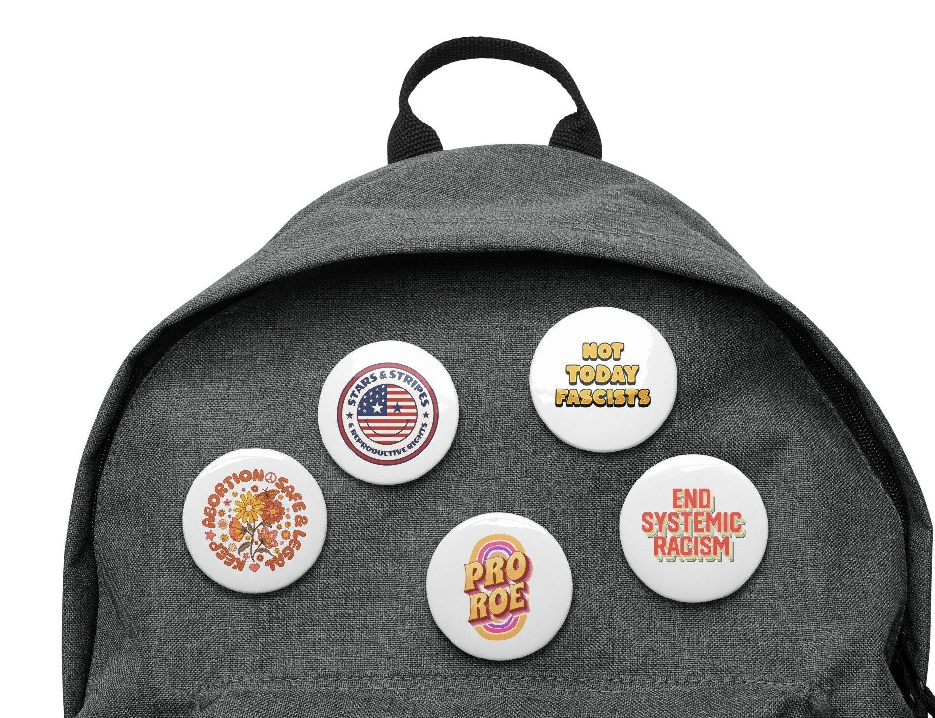 Set of Social Justice Pin Buttons Democrat Pins Reproductive Rights Pro ...