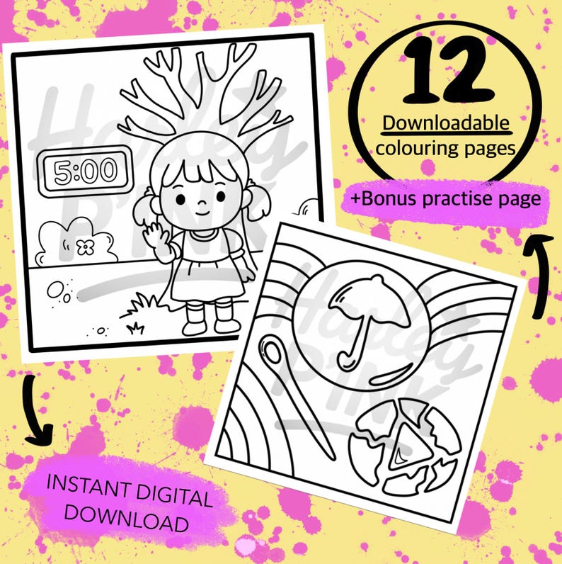Ink Game Coloring Pages: Bold & Easy Designs (digital Download) - Etsy