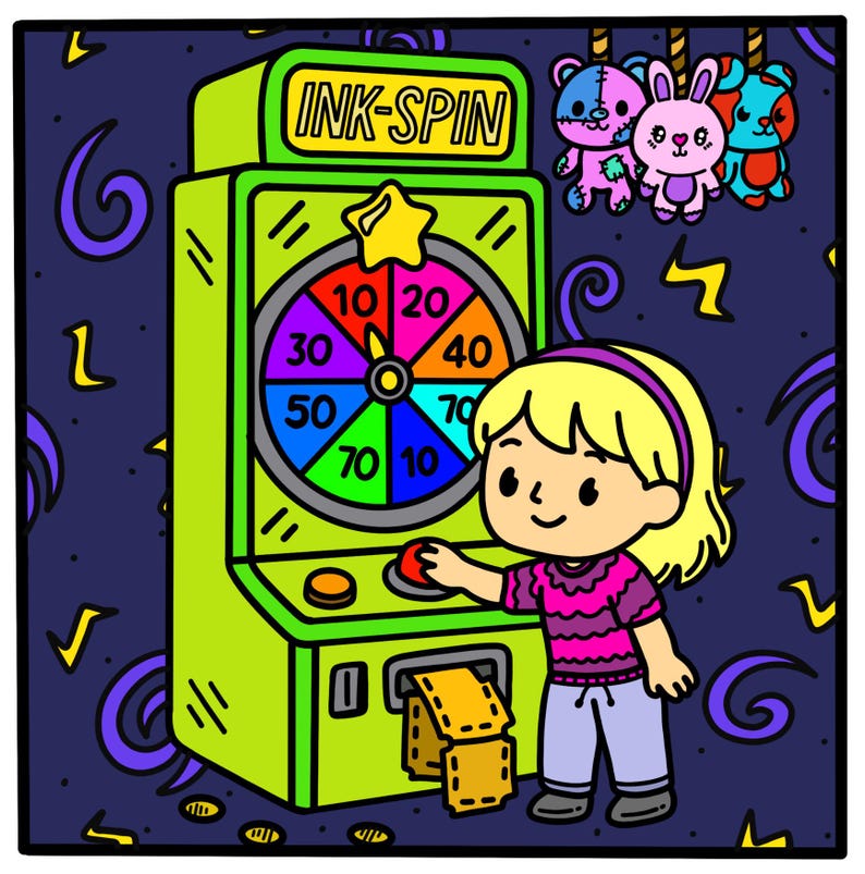 Ink Arcade Coloring Pages: Bold & Easy Designs (PDF Download) - Etsy