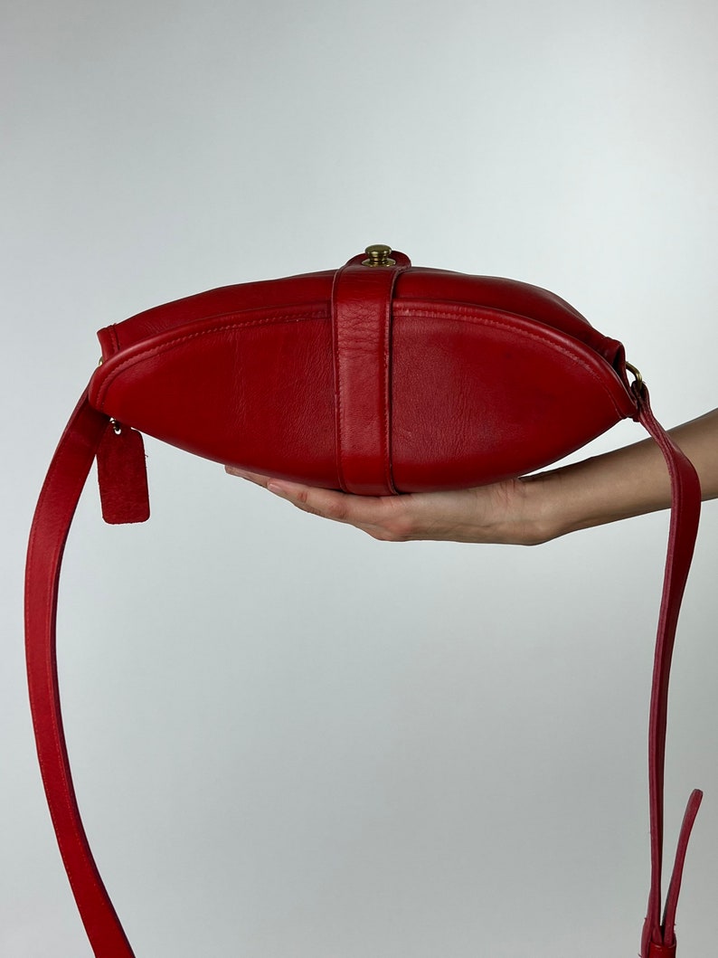 Vintage 80s Red Coach Nottingham Binocular Bag - Etsy