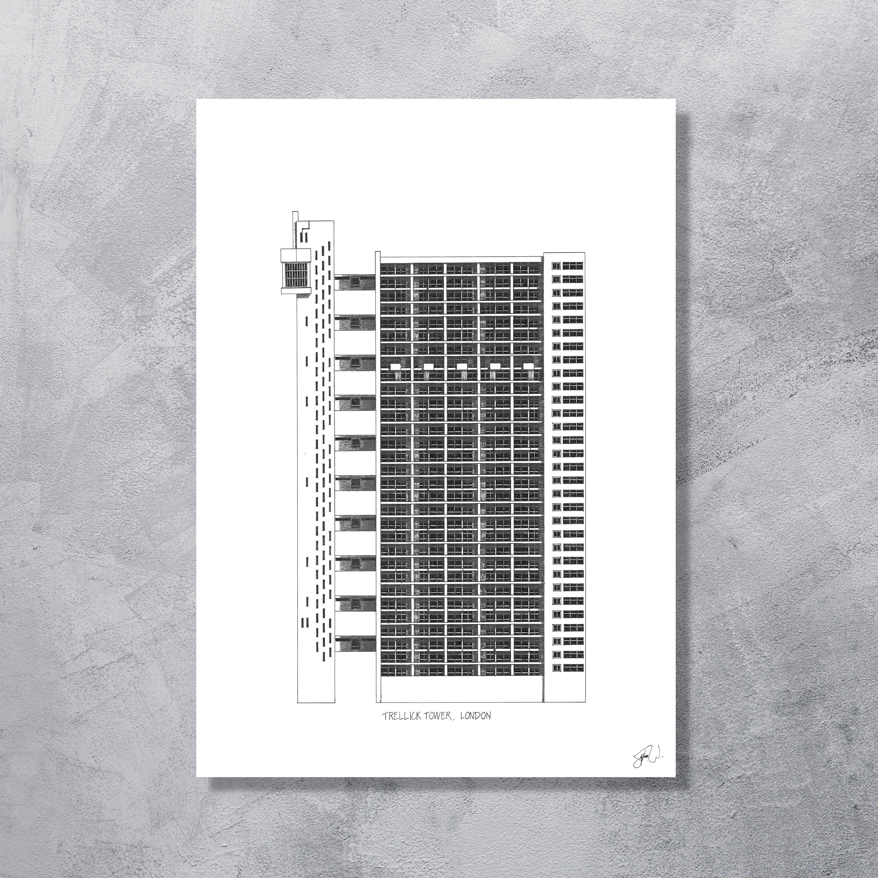 Trellick Tower Architecture Print - Etsy UK