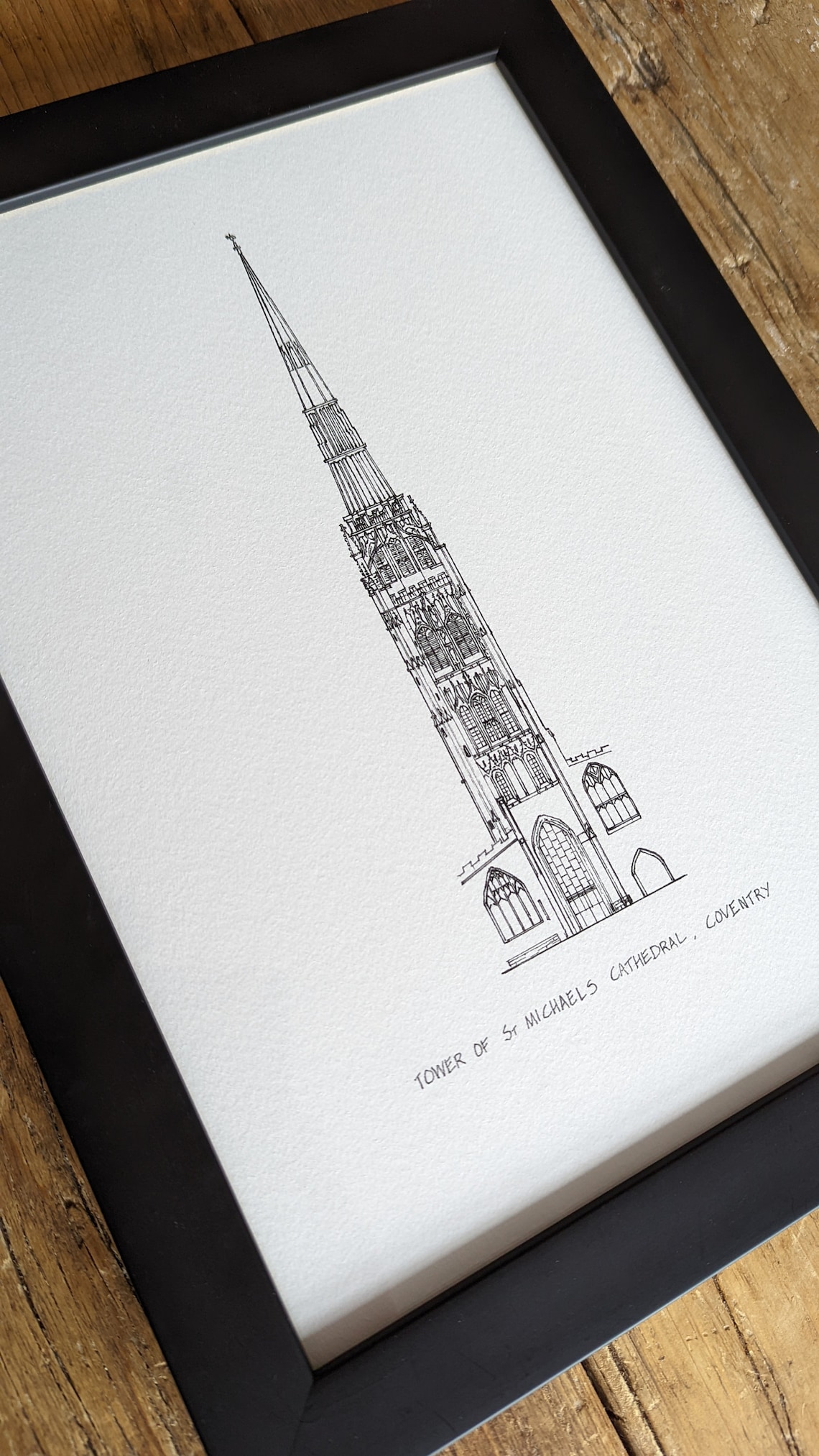 Coventry Cathedral Art Print – Architectural Drawing on Giclée Paper - Etsy