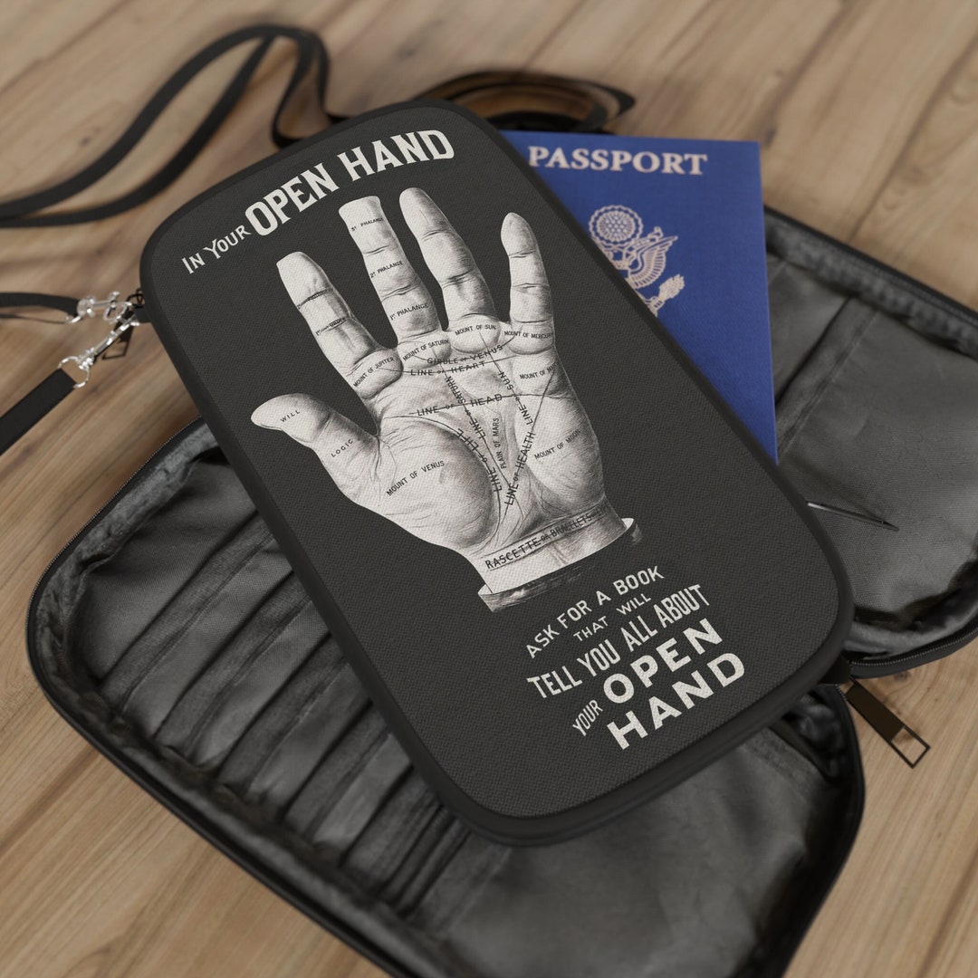 Palm Reading Zipper Wallet in Black - Etsy