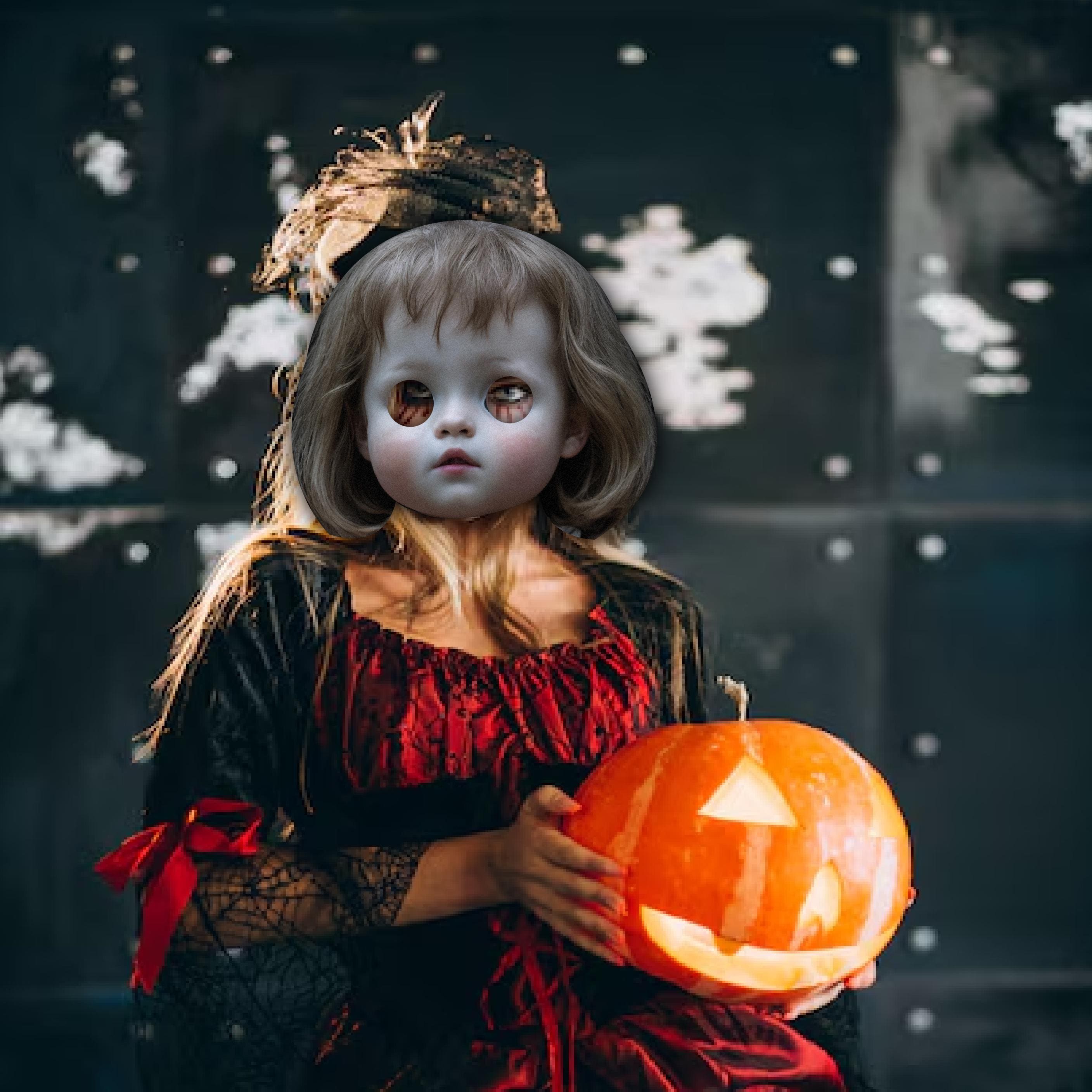 Creepy Doll Mask 002 | Scary Vintage Toy | Halloween Printable ...