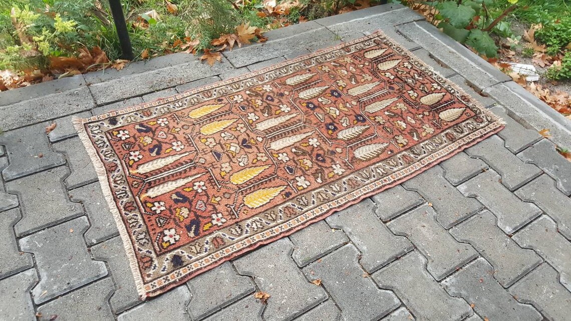 2x4 feet Small area rug Vintage rug Small rug Small area rug | Etsy