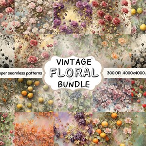Vintage Digital Paper, Big Bundle Shabby Journal, Digital Paper ...