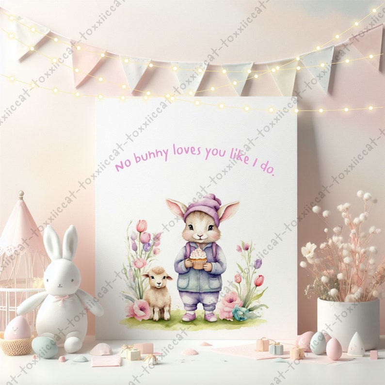Bunny Clipart, Vintage Spring Clipart, Bunny Floral Clipart, Easter ...