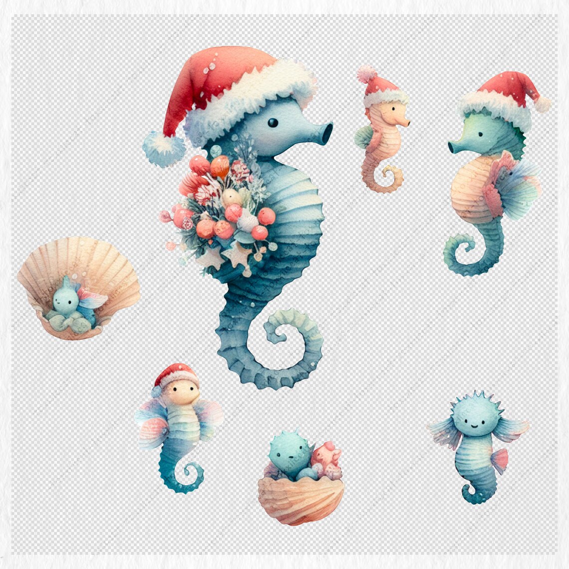 Underwater Animals, Christmas Animal Underwater Sea Animals Set ...