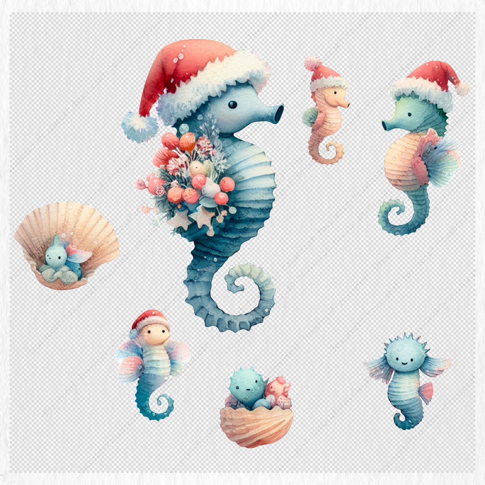 Underwater Animals, Christmas Animal Underwater Sea Animals Set ...