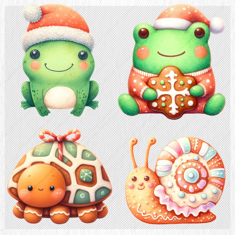 Woodland Animals Clipart, Christmas Watercolor Animals, Watercolor PNG ...