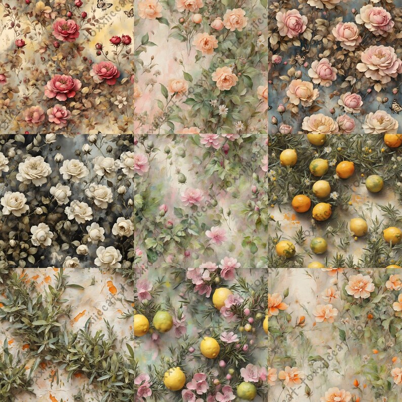 Vintage Digital Paper, Big Bundle Shabby Journal, Digital Paper ...