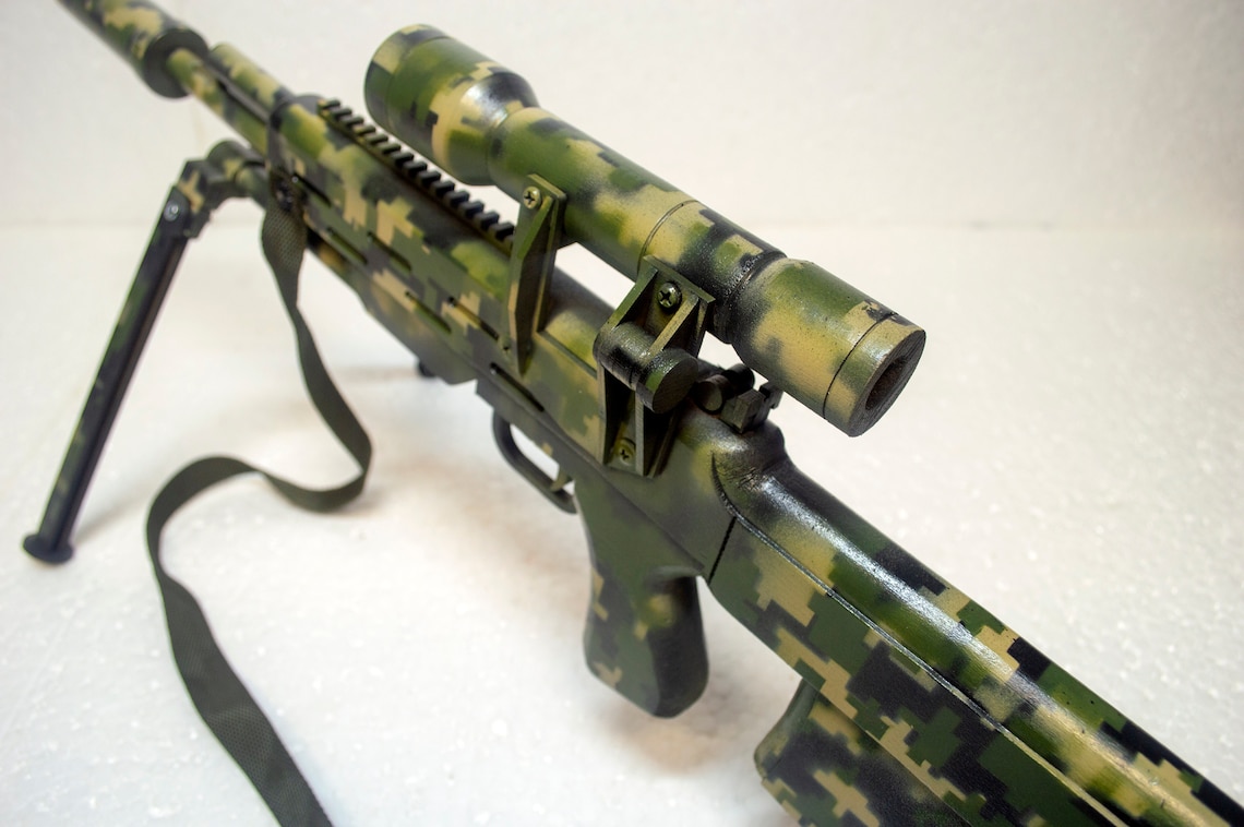 Toy sniper rifle Special Force SVU Camo pixel forest nerf | Etsy