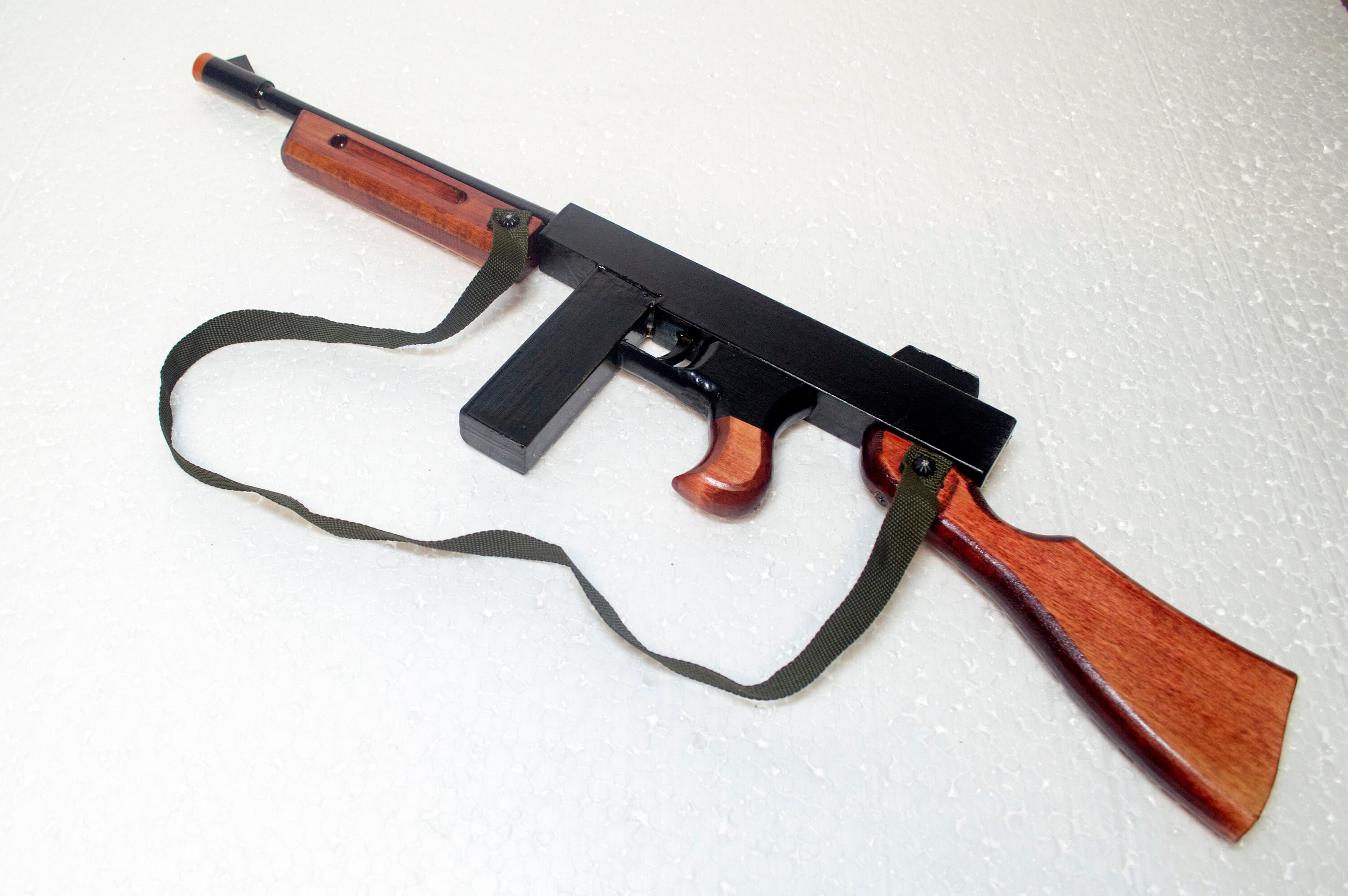 Wooden Thompson M1 submaschine gun m1 thompson vs m1928 | Etsy