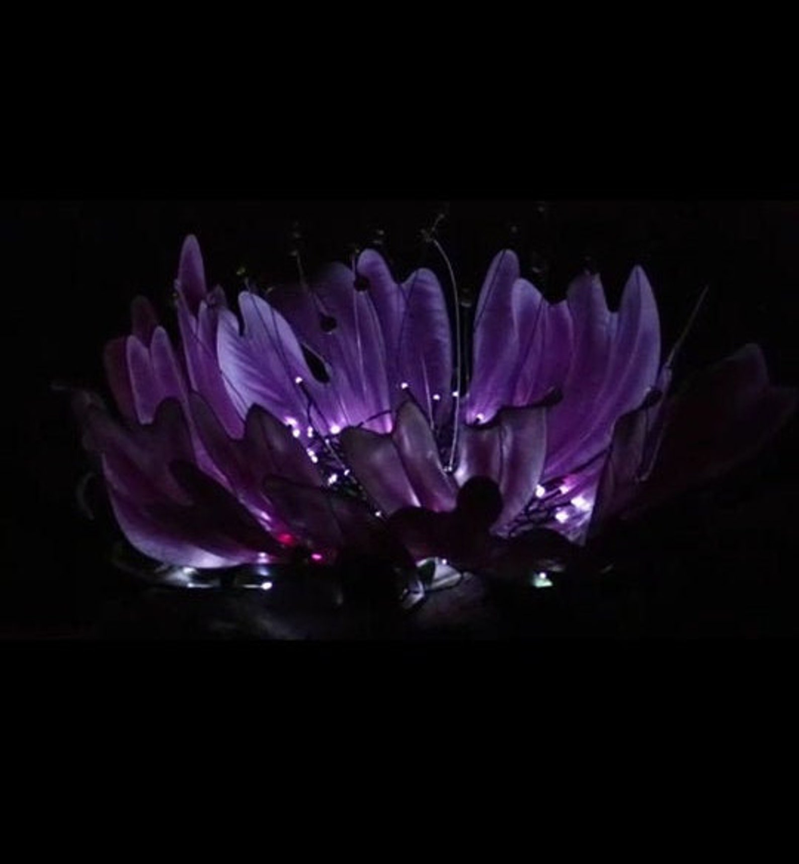 Unique Garden White Pink Magenta Lamp Sculpture Fairy Evening - Etsy